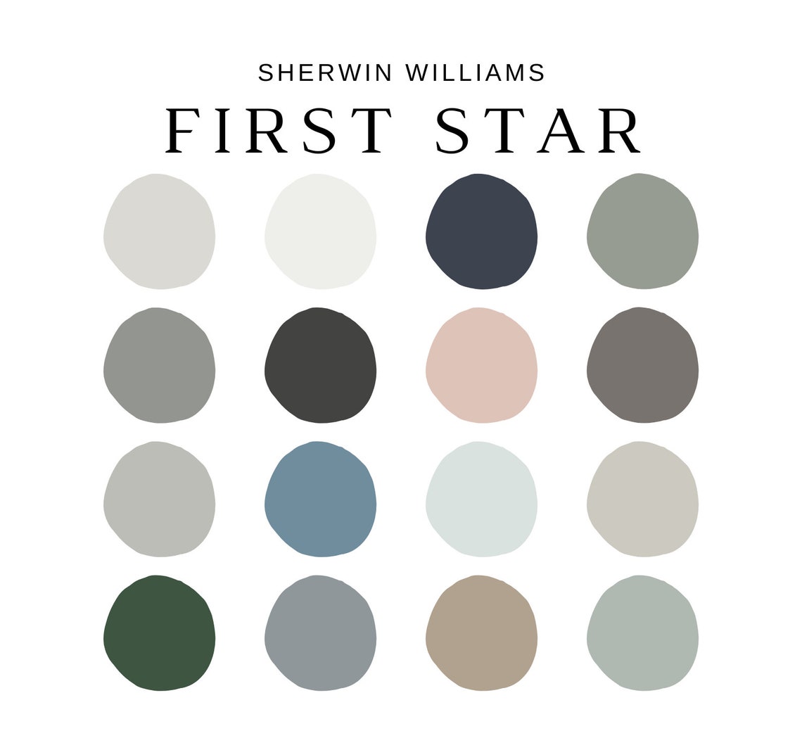 FIRST STAR Sherwin Williams Paint, Gray Color Palette, Sherwin Williams ...
