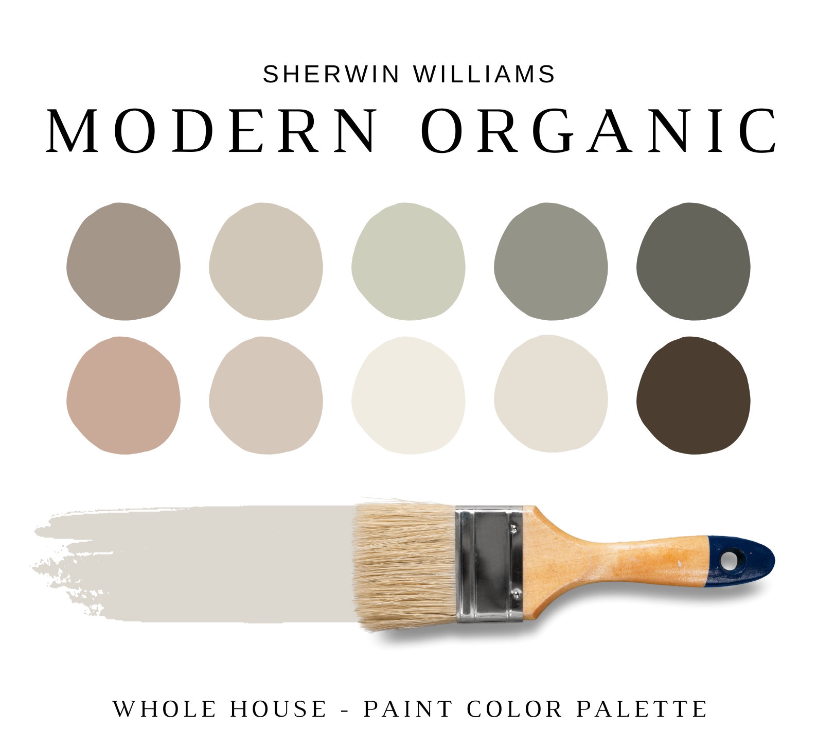MODERN ORGANIC Sherwin Williams Paint Palette, NEUTRAL Colors, Organic ...