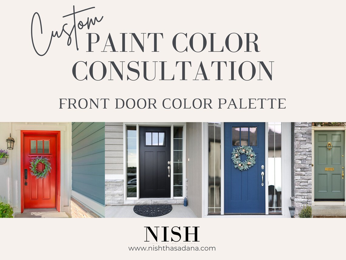 FRONT DOOR Paint Color Consultation, Custom Color Palette for the ...