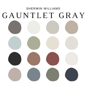 GAUNTLET GRAY Sherwin Williams Color Palette, SW Gauntlet Gray Exterior ...