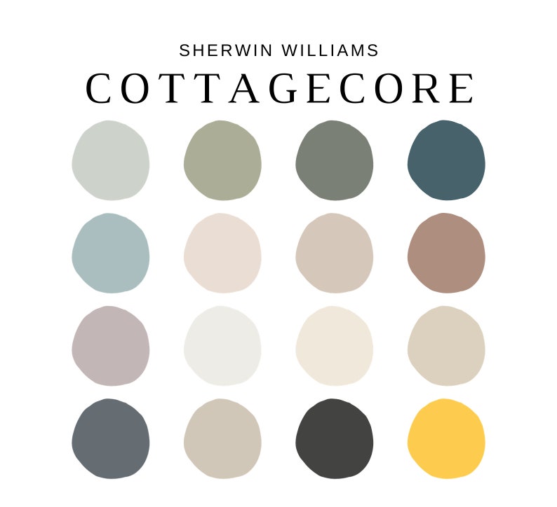COTTAGECORE Aesthetic Sherwin Williams, Cottagecore Painting, ENGLISH ...