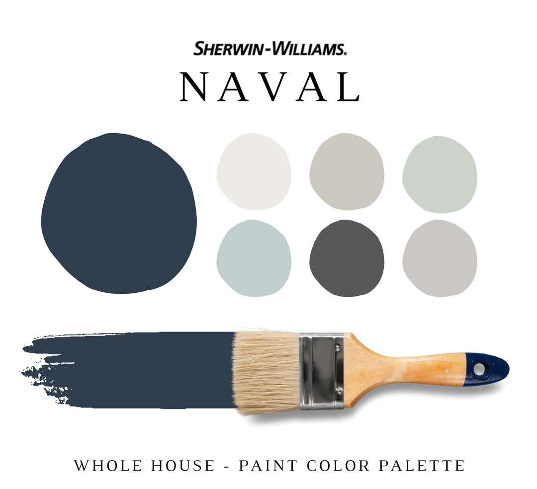 Sherwin Williams NAVAL Color Palette Modern Interior Paint - Etsy UK