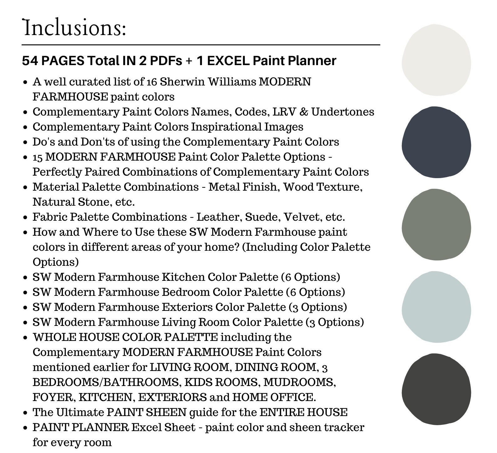Sherwin Williams MODERN FARMHOUSE Paint Palette, Modern Farmhouse Paint ...