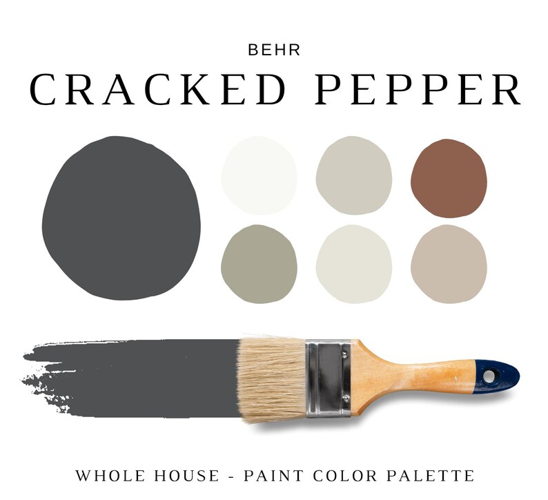 Behr CRACKED PEPPER Color Palettes, 2024 Color Trends, Coordinating ...