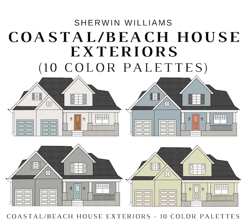 COASTAL EXTERIOR Sherwin Williams Color Palettes, Coastal Home Exterior ...