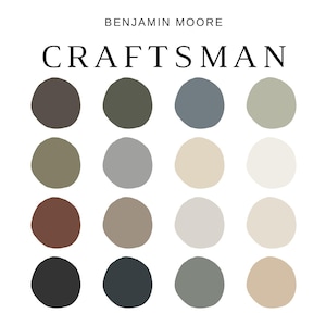 Benjamin Moore CRAFTSMAN Color Palette, CRAFTSMAN Home Paint Colors ...