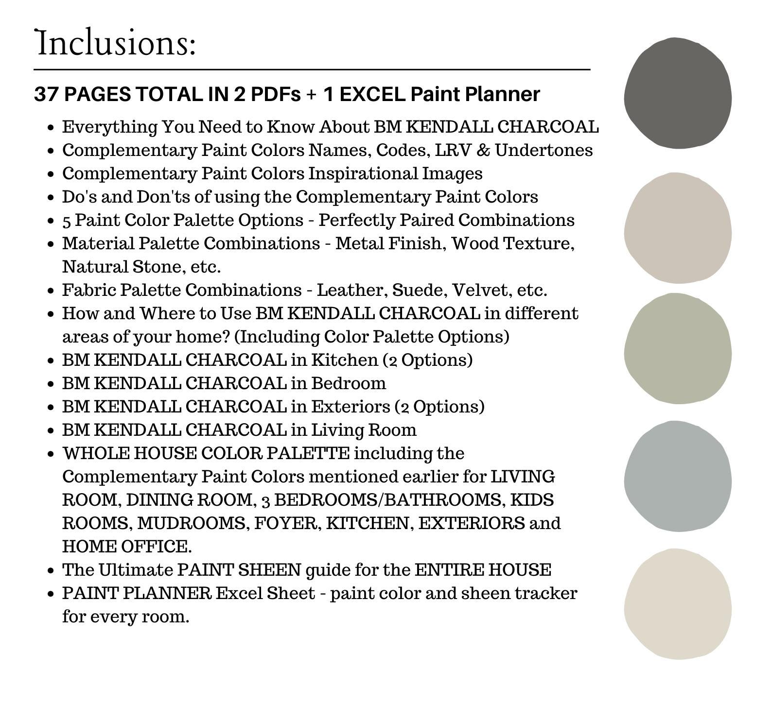 Benjamin Moore KENDALL CHARCOAL Color Palettes, Kendall Charcoal ...