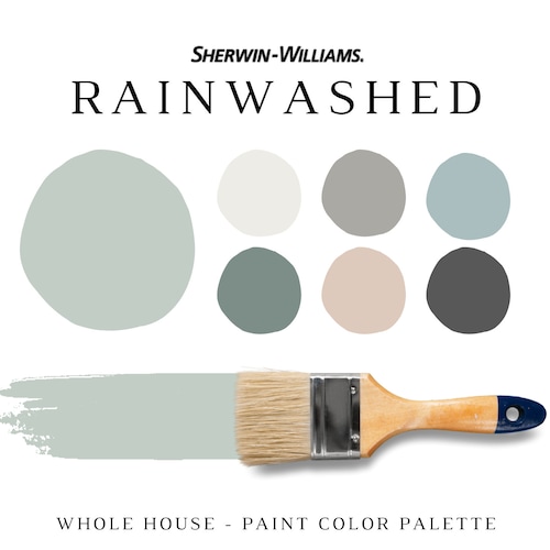 Sherwin Williams RAINWASHED Color Palette Beach House Colors - Etsy