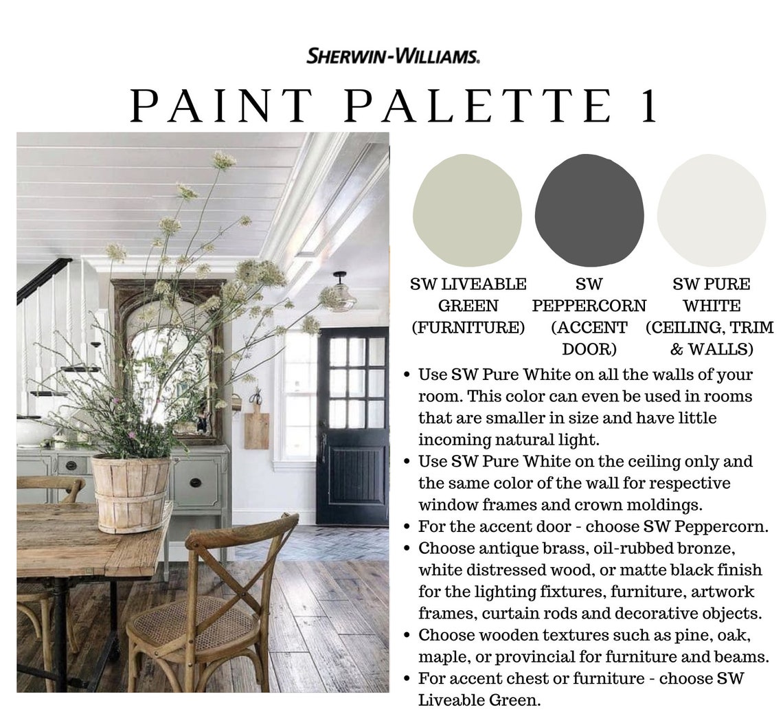 RUSTIC FARMHOUSE Color Palette Sherwin Williams Rustic Paint - Etsy Canada
