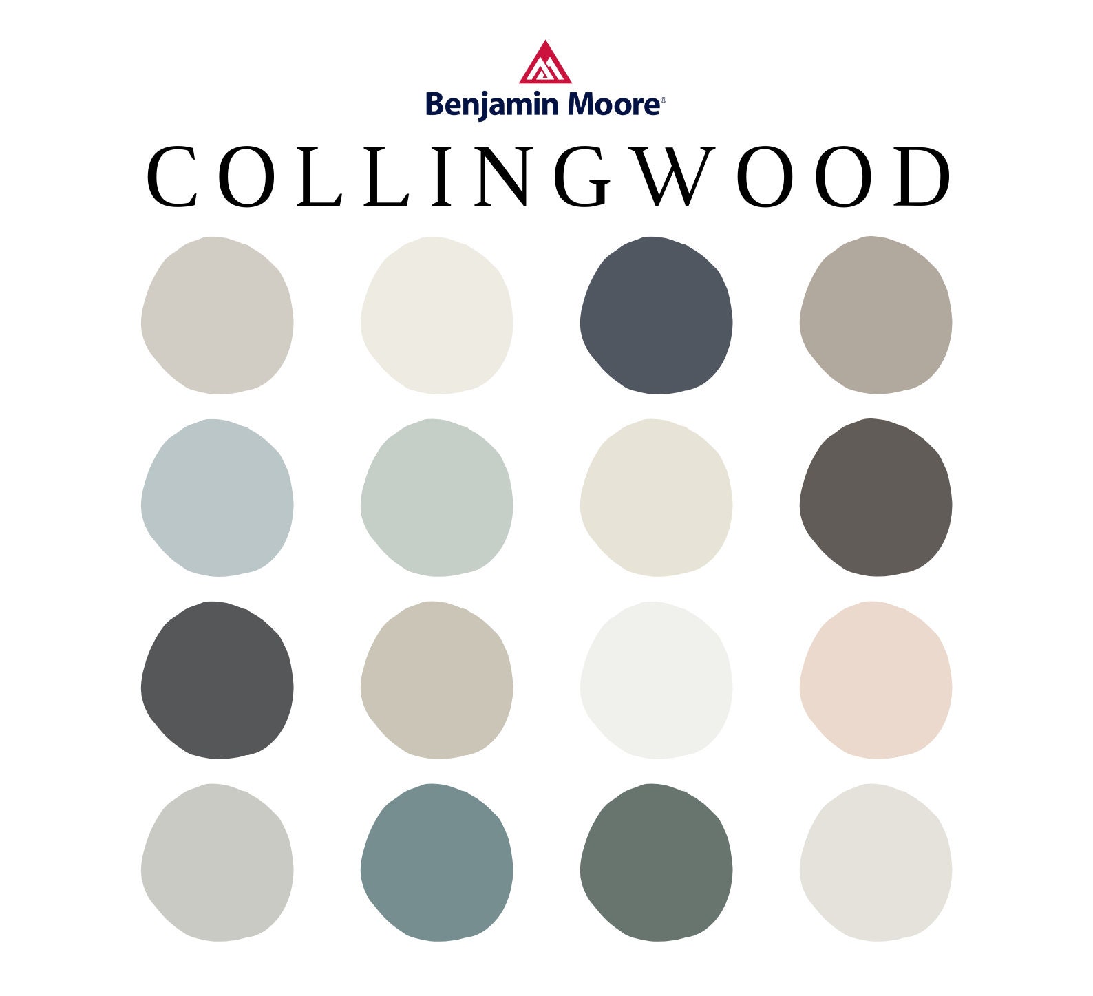 Benjamin Moore COLLINGWOOD Color Palette Collingwood Gray - Etsy
