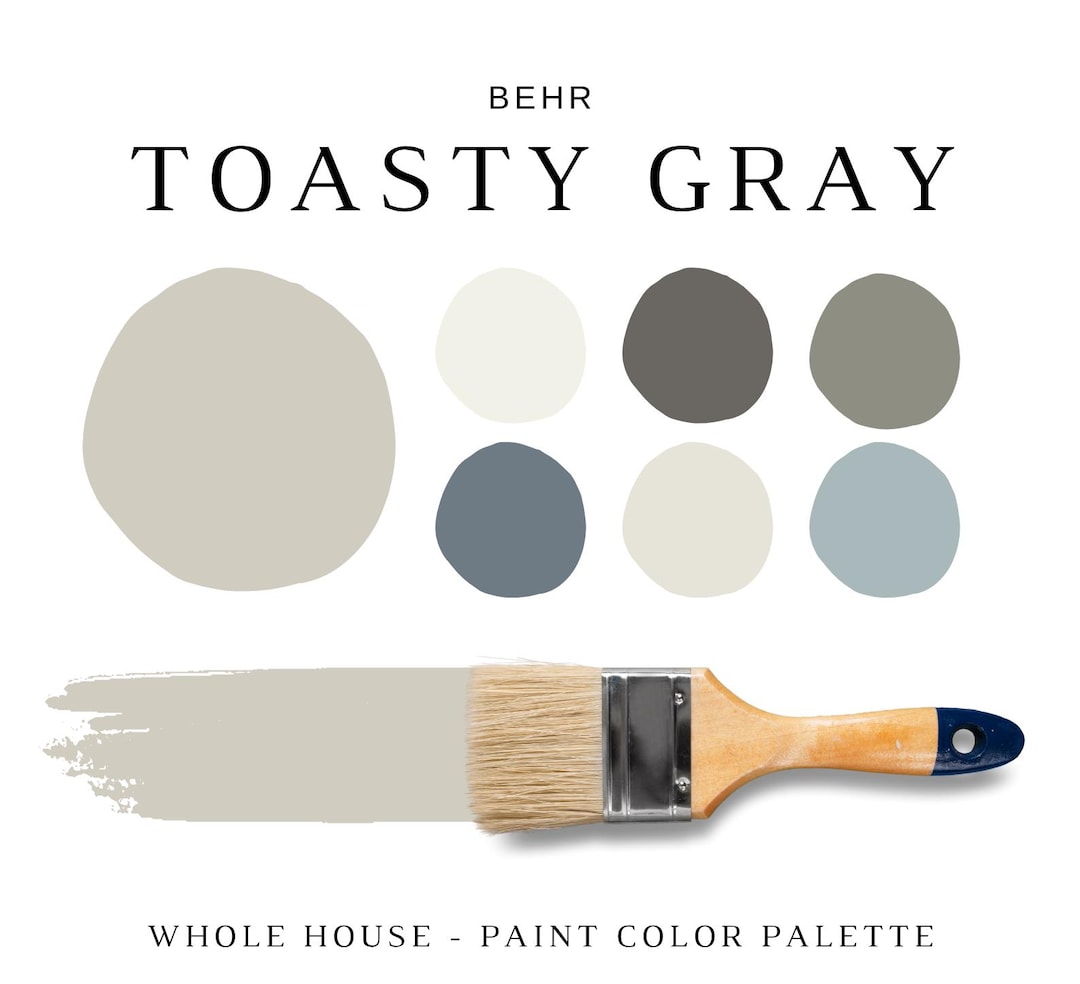 Behr TOASTY GRAY Color Palette, Greige Paint Color Palette ...