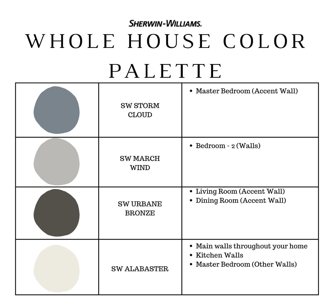 Sherwin Williams DOVETAIL Color Palette SW Dovetail Exterior - Etsy
