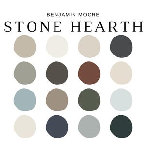 Benjamin Moore STONE HEARTH Color Palette, Warm Neutrals, Stone Hearth ...