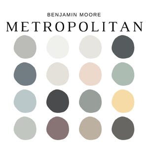 Benjamin Moore METROPOLITAN Color Palette, Gray Paint Colors, Cool ...