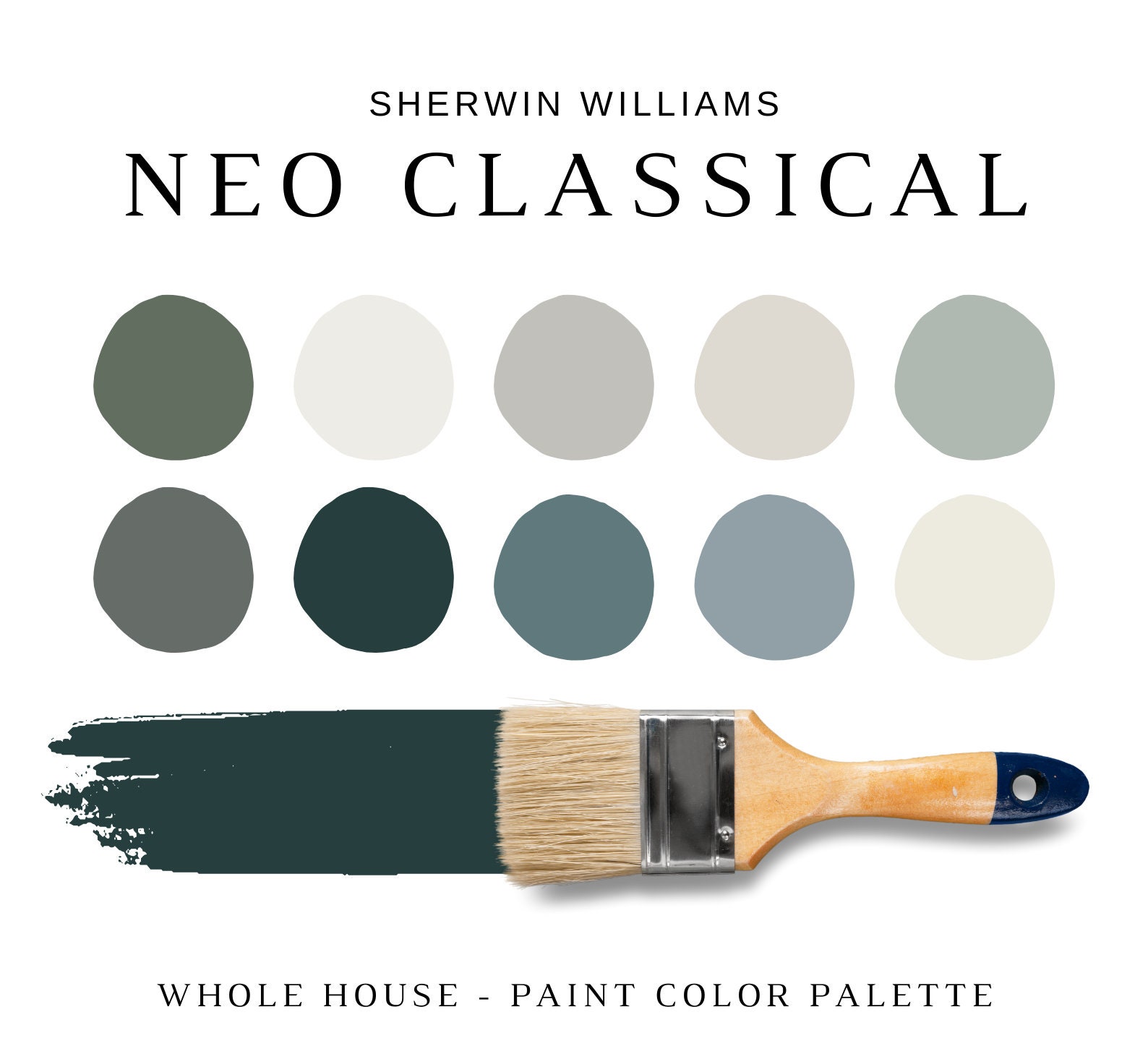 NEOCLASSICAL Sherwin Williams Color Palette, High End Interior Design ...