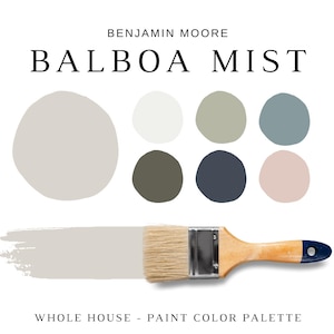 Benjamin Moore BALBOA MIST Color Palettes, Balboa Mist Coordinating ...