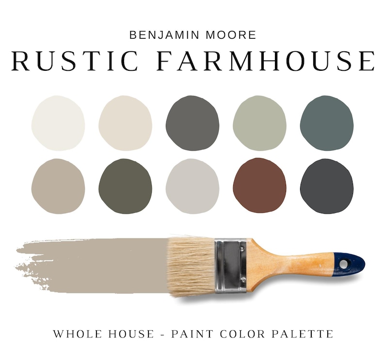 Benjamin Moore RUSTIC FARMHOUSE Color Palettes, WHOLE House Rustic ...