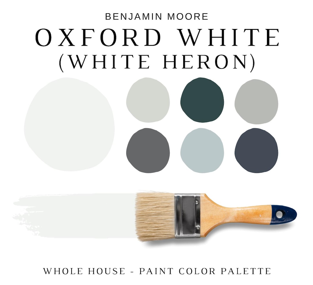 BM Oxford White Color Palette, BM White Heron Color Palette, Modern ...