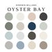 Sherwin Williams OYSTER BAY Color Palette, Coastal Paint Colors, Blue ...