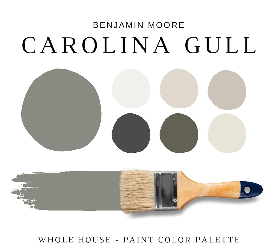 Benjamin Moore CAROLINA GULL Color Palette, Carolina Gull Coordinating ...