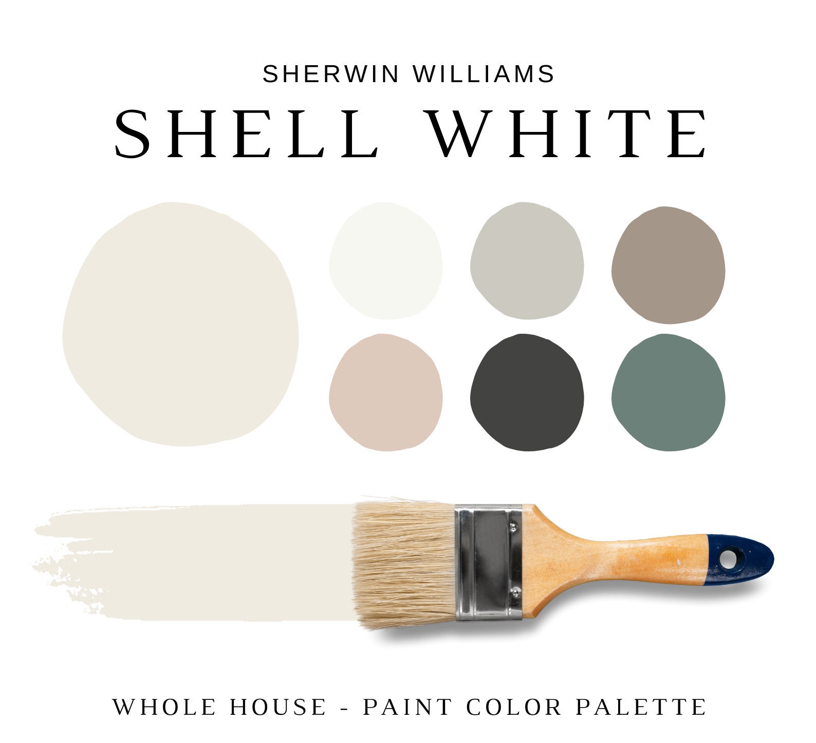 SHELL WHITE Sherwin Williams Color Palette, SW Shell White Paint ...