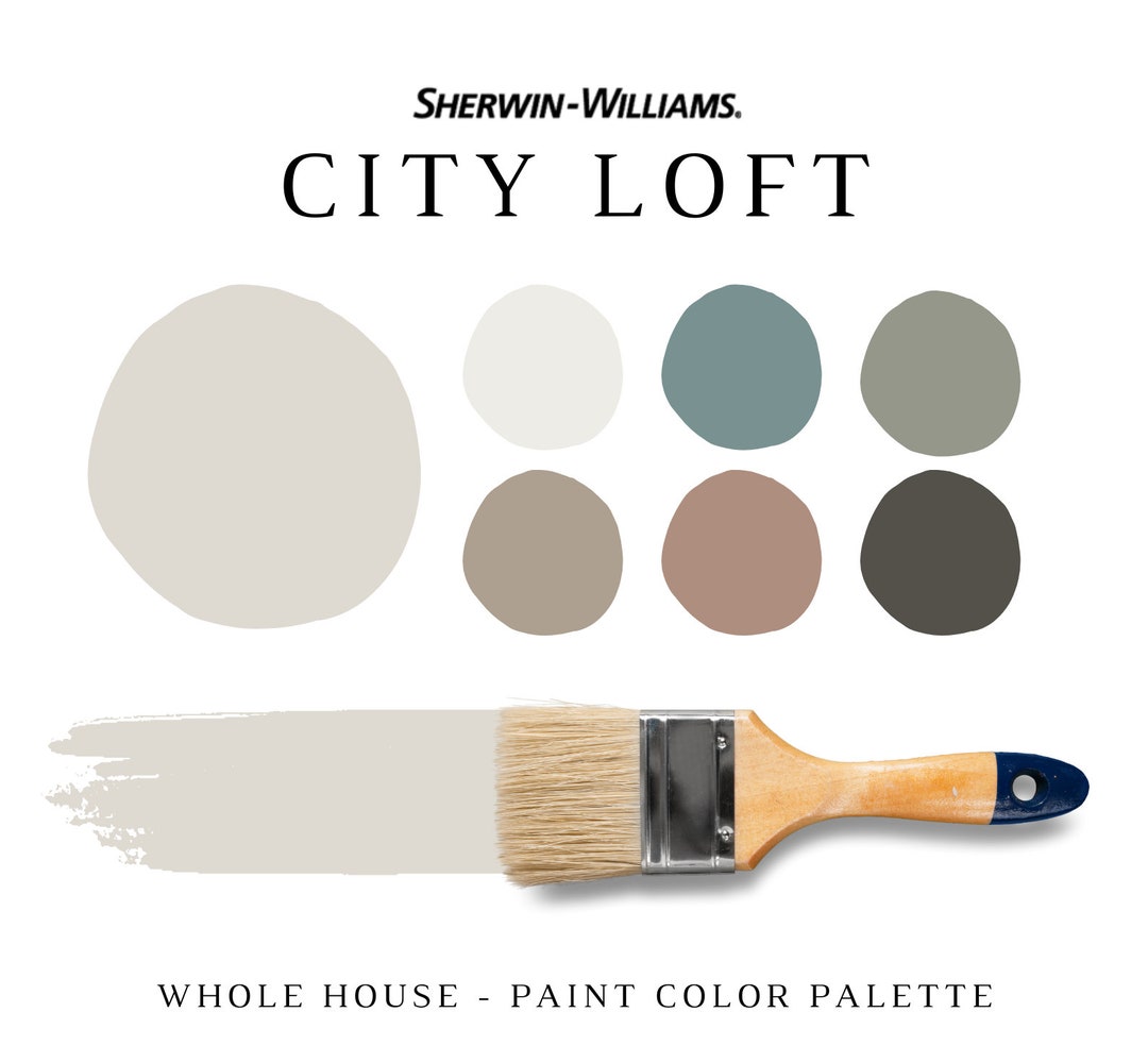 CITY LOFT Sherwin Williams Coordinating Colors Whole House - Etsy