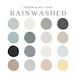 Sherwin Williams RAINWASHED Color Palette, Beach House Colors, Coastal ...