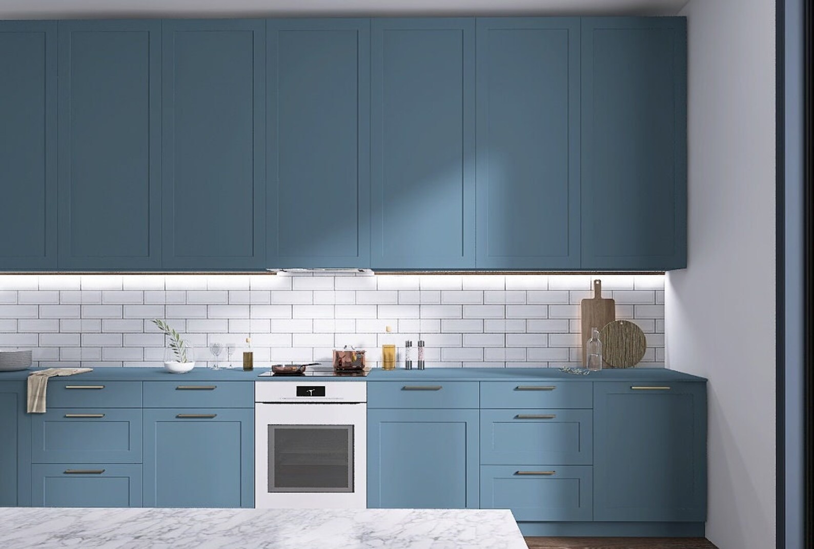 Sherwin Williams SMOKY BLUE Color Palette, Modern Interior Paint ...