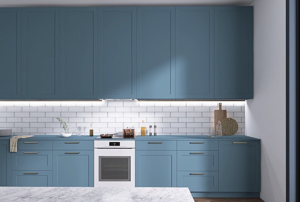 Sherwin Williams SMOKY BLUE Color Palette, Modern Interior Paint ...