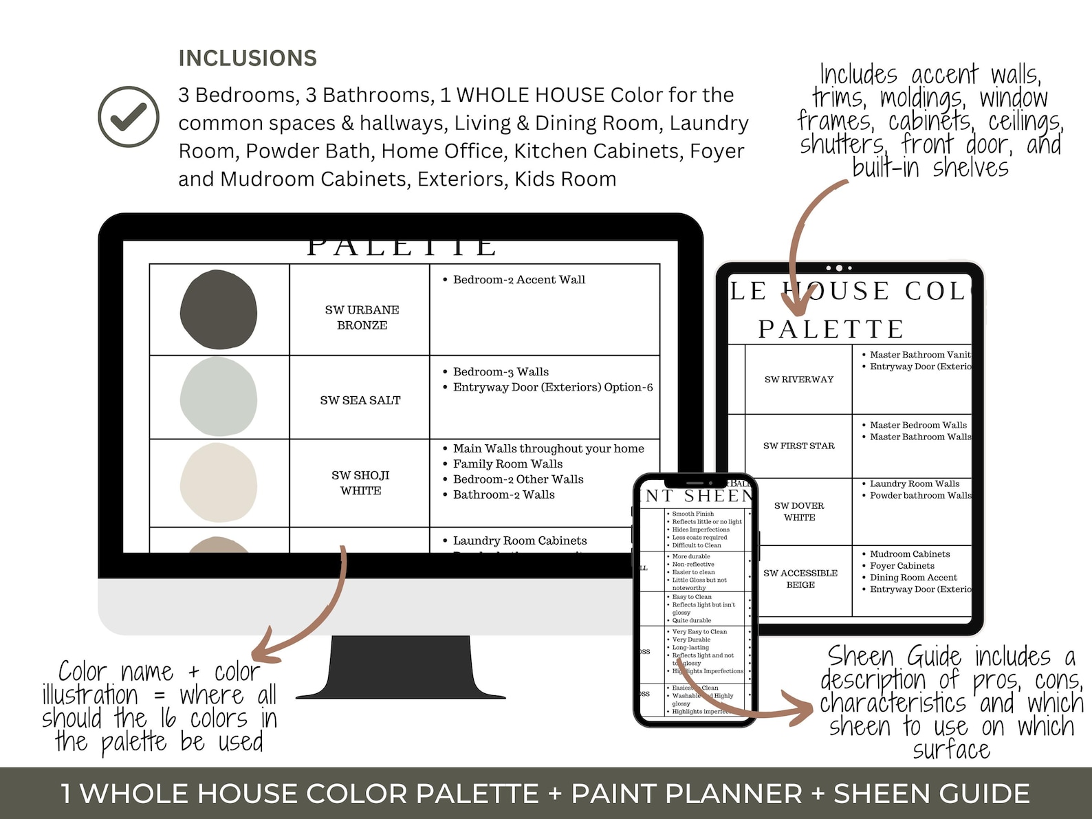 Sherwin Williams SHIITAKE Paint Palette, Warm Neutral Paints, Mushroom ...