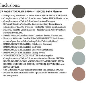 Benjamin Moore DRAGON'S BREATH Color Palette, Dragon's Breath ...