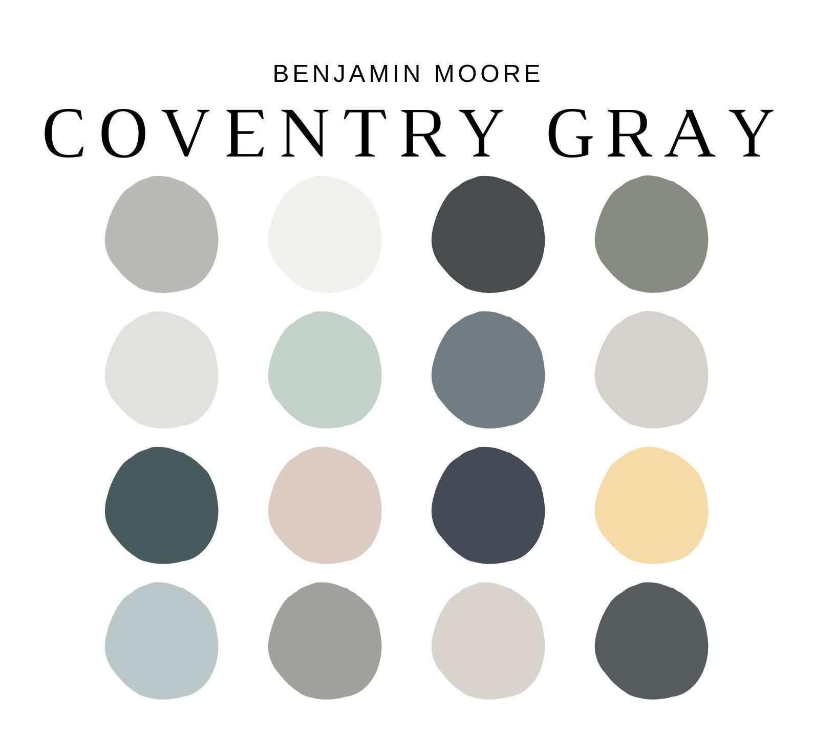 Benjamin Moore COVENTRY GRAY Color Palette, Coventry Gray Paint Palette ...