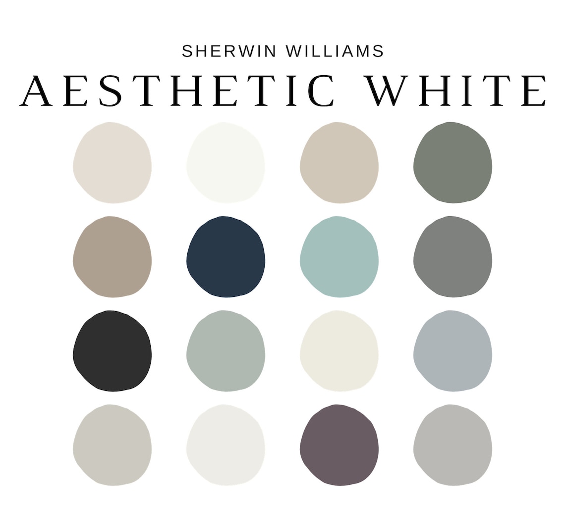 Sherwin Williams AESTHETIC WHITE Color Palette, Greige, AESTHETIC White ...