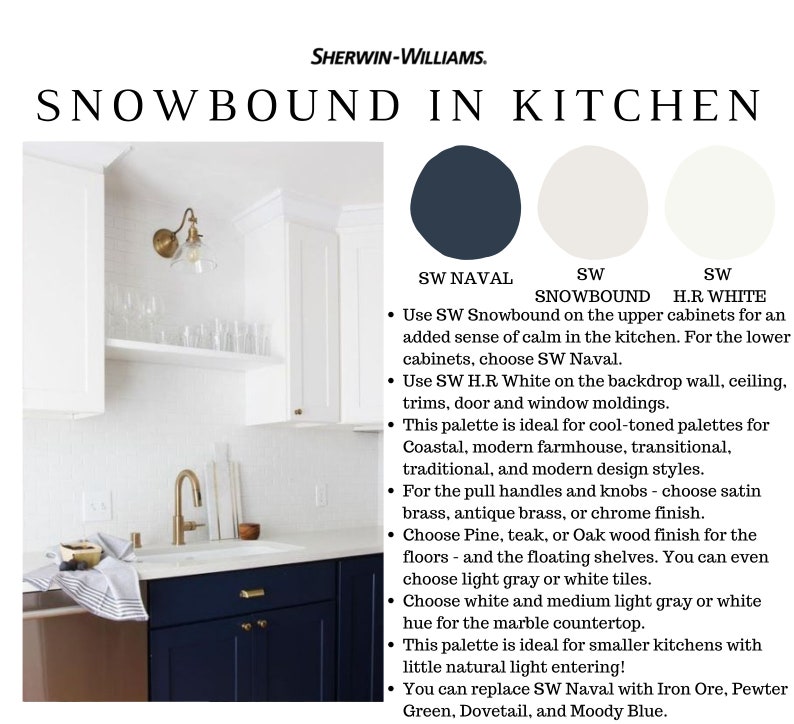 Sherwin Williams SNOWBOUND Paint Palette Country Home Color - Etsy