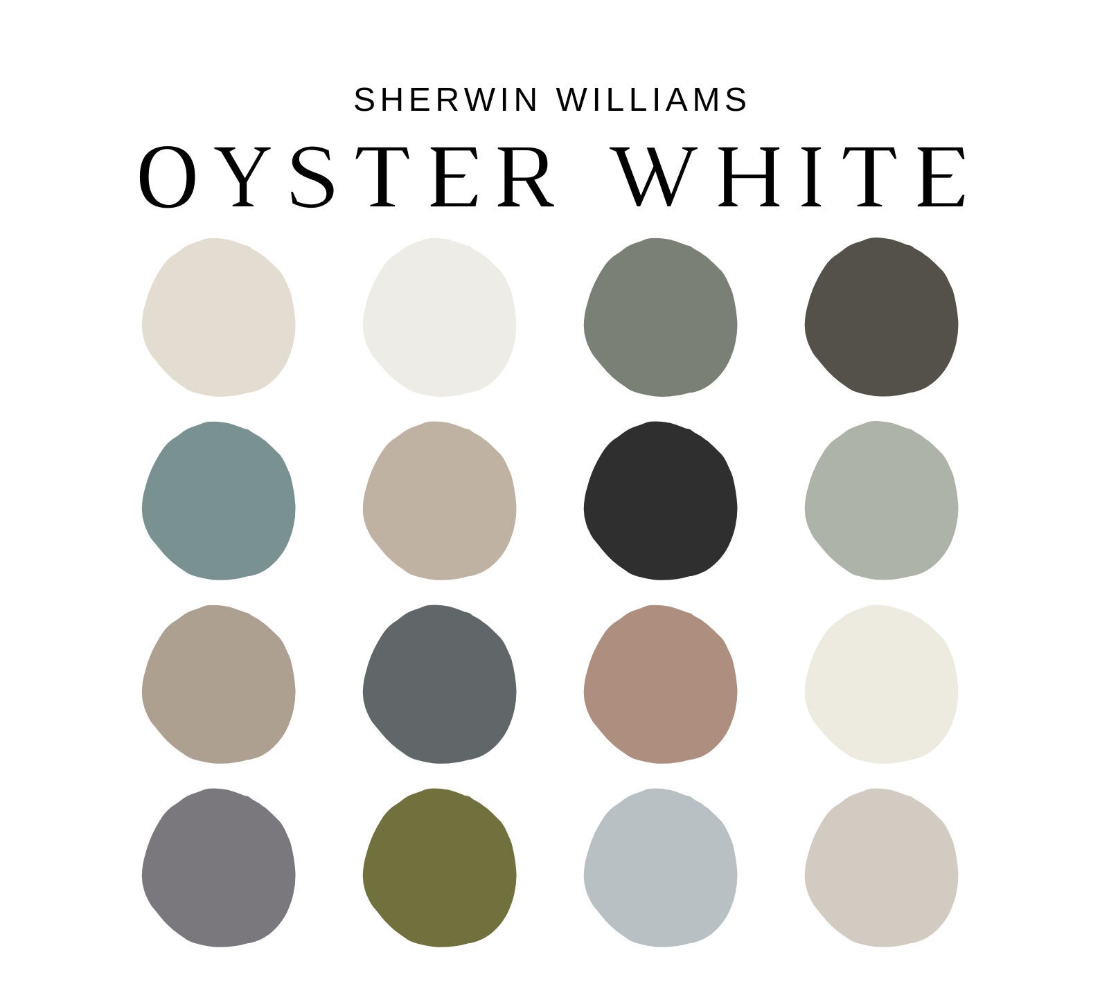 Sherwin Williams OYSTER WHITE Color Palette, SW Oyster White ...