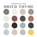 Sherwin Williams DRIED THYME Color Palette, Dried Thyme Complementary ...
