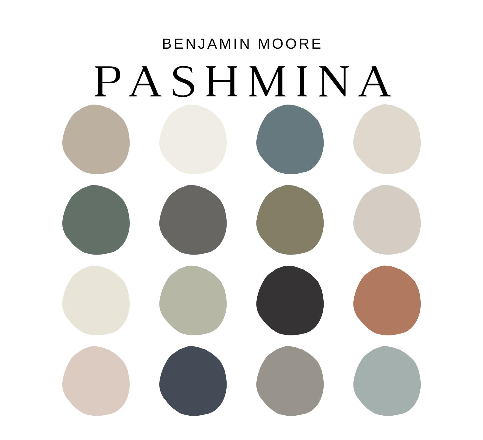 Benjamin Moore PASHMINA Color Palette, Benjamin Moore Neutral Color ...