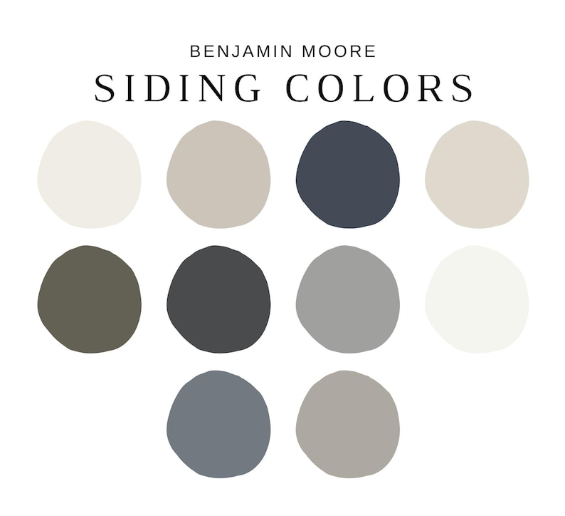 MODERN FARMHOUSE EXTERIOR Benjamin Moore Color Palette, White House ...