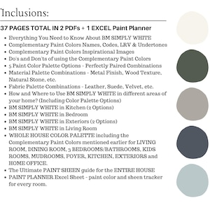 Benjamin Moore SIMPLY WHITE Color Palette, Simply White Coordinating ...