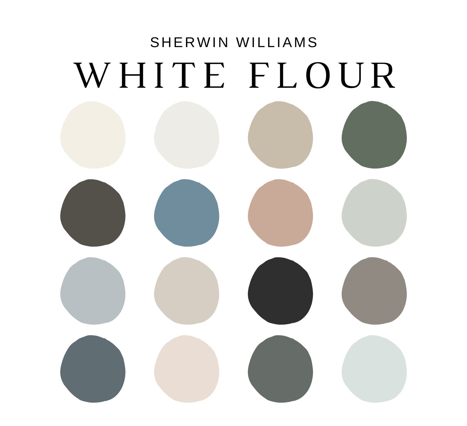 Sherwin Williams WHITE FLOUR Paint Palette, Modern Classics, Home Color ...