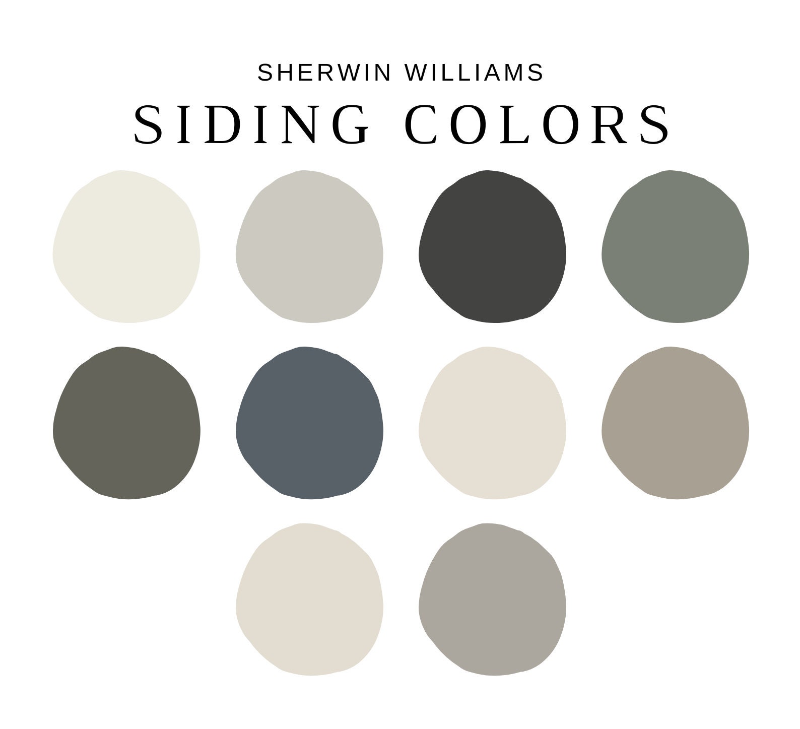 Sherwin Williams EXTERIOR Color Palette for RED BRICK, Red Brick ...