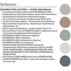 Sherwin Williams MINDFUL GRAY Coordinating Colors for the WHOLE House ...