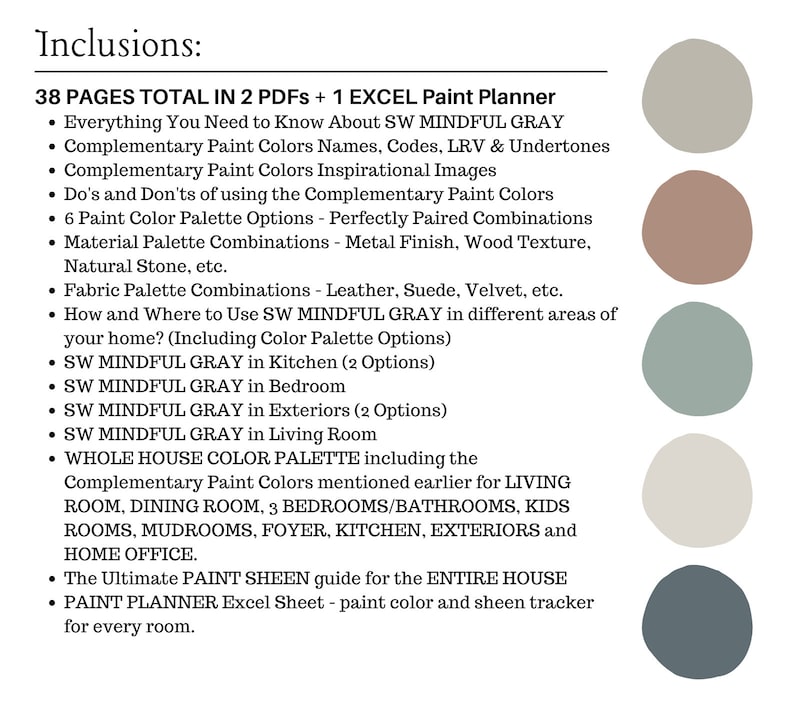 Sherwin Williams MINDFUL GRAY Coordinating Colors for the WHOLE House ...