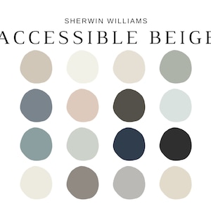 ACCESSIBLE BEIGE Color Palette, Modern Neutral House Paints, Sherwin ...
