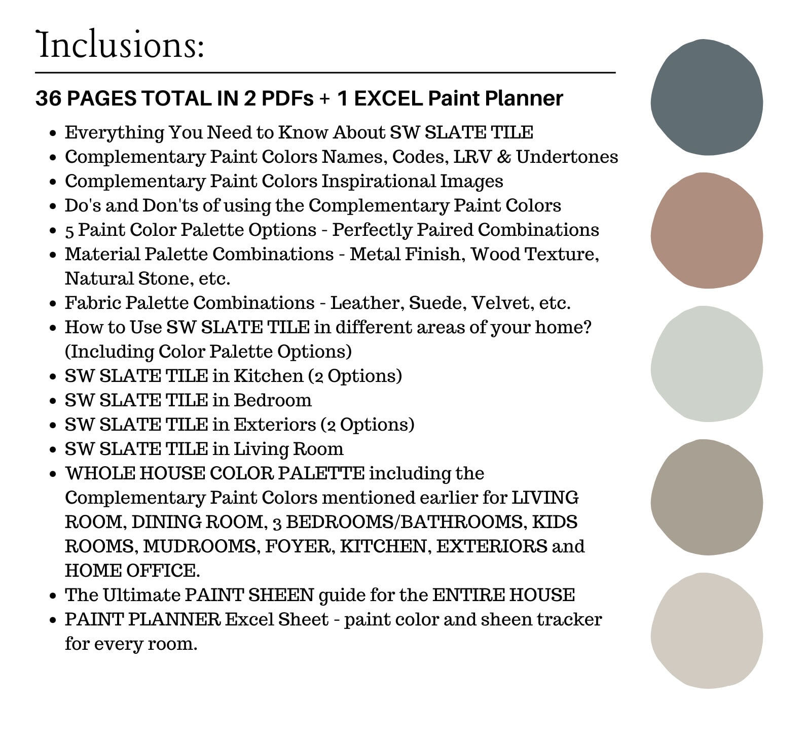 Sherwin Williams SLATE TILE Color Palette, Transitional Home, SW Slate ...