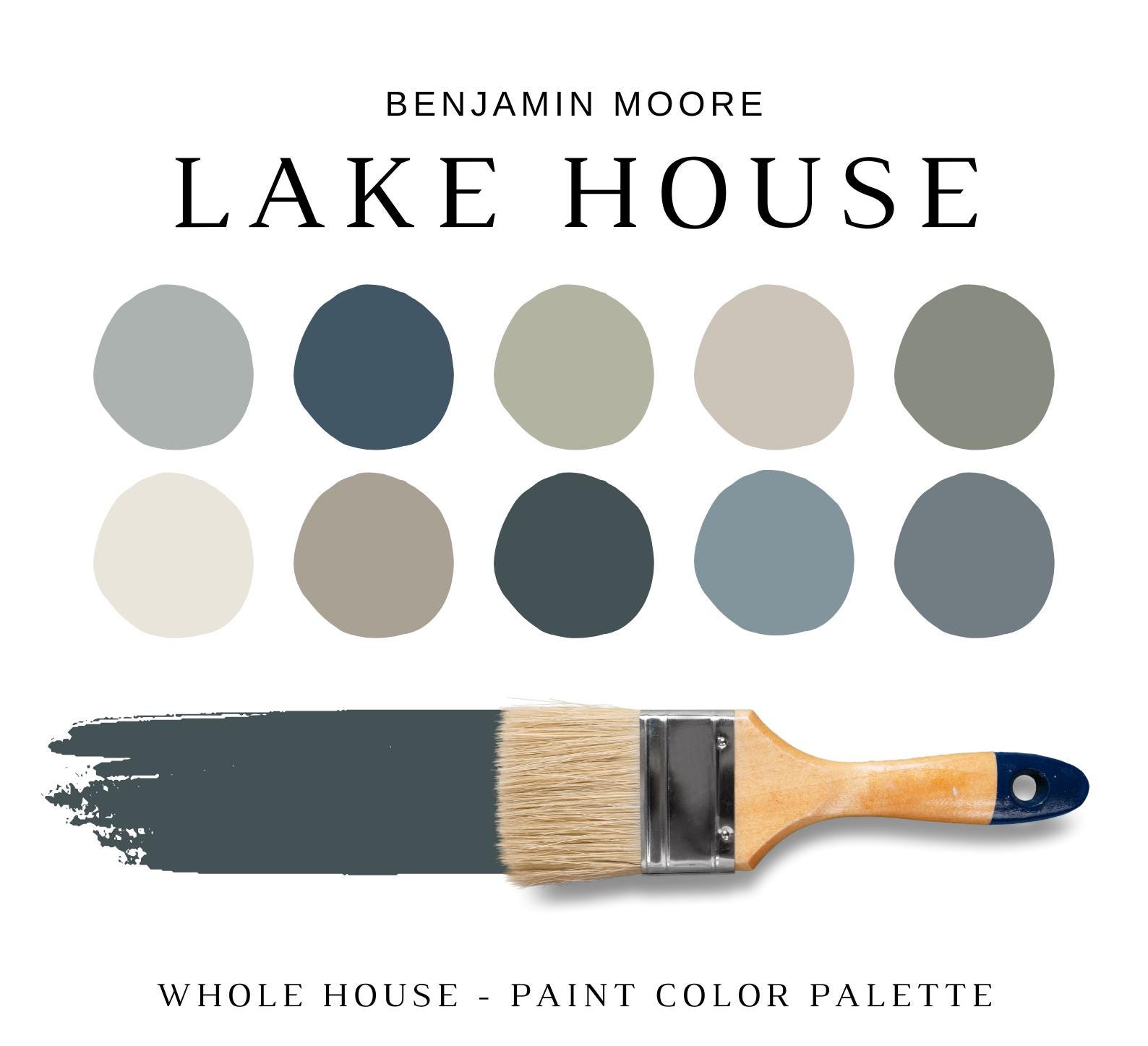 Benjamin Moore LAKE HOUSE Paint Palette, Lake Home Paint Colors ...
