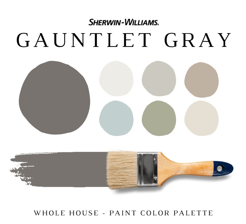 GAUNTLET GRAY Sherwin Williams Color Palette SW Gauntlet Gray - Etsy