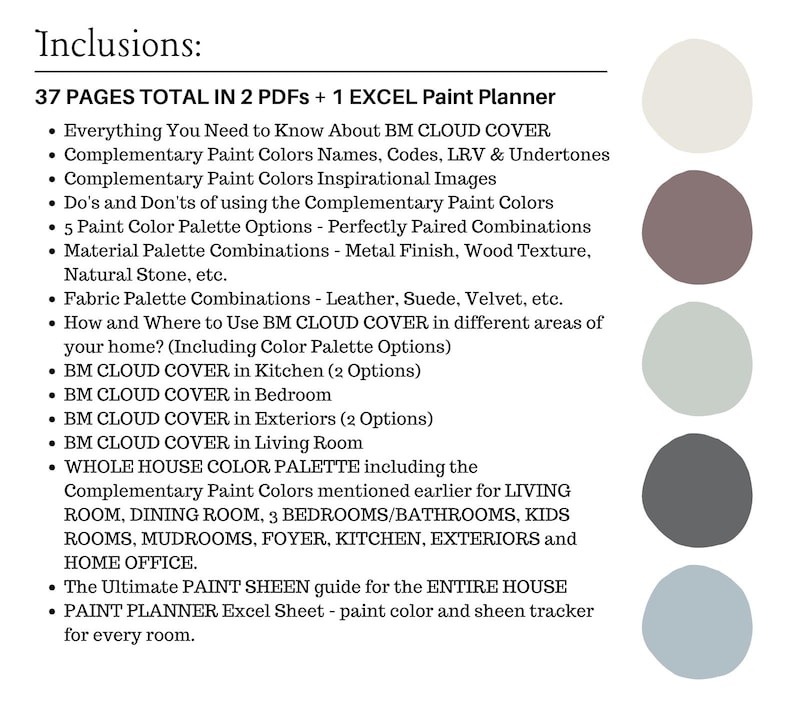 Benjamin Moore CLOUD COVER Color Palettes, Light Gray Paint Selections ...