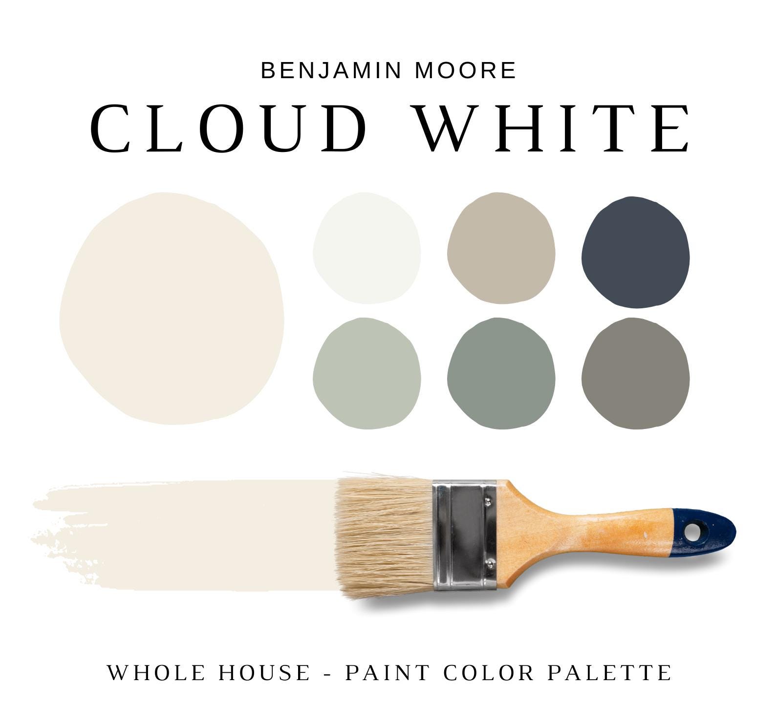 Benjamin Moore CLOUD WHITE Color Palette, Timeless Color Scheme, Cloud ...