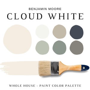 Benjamin Moore CLOUD WHITE Color Palette, Timeless Color Scheme, Cloud ...